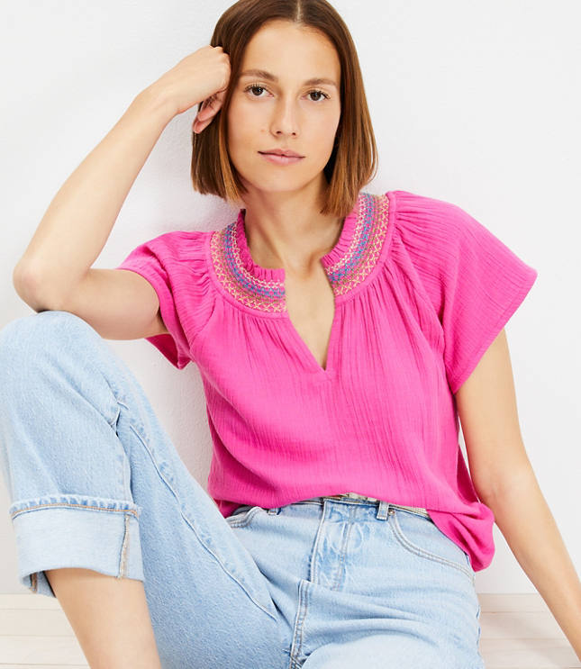 Women's Pink Tops | Loft