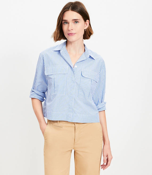 Womens Pinstripe Shirts | Loft