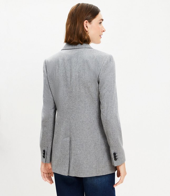 Wool Blend Long Modern Blazer
