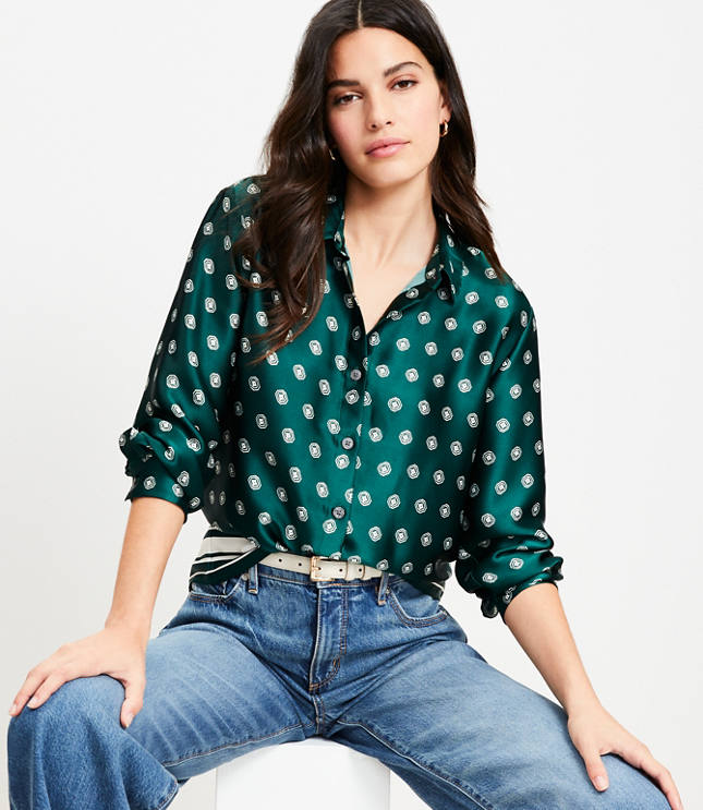 Women's Green Tops | Loft