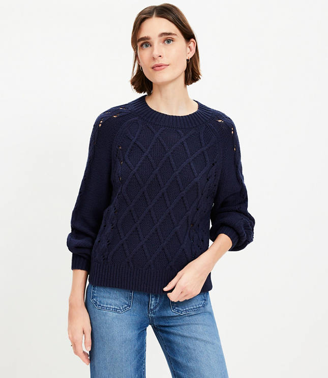 Navy Sweaters for Women | LOFT