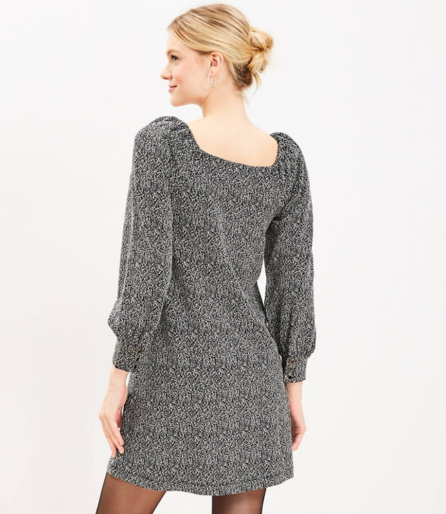 Cozy Square Neck Shift Dress