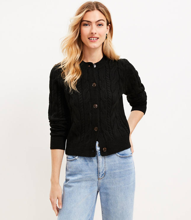 Women's Black Cardigan Sweaters | Loft