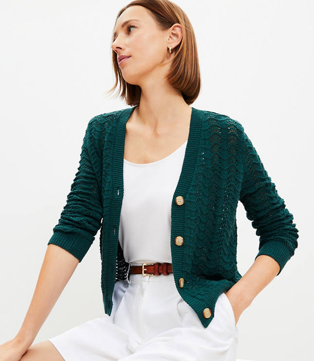 Women's Green Cardigan Sweaters | Loft