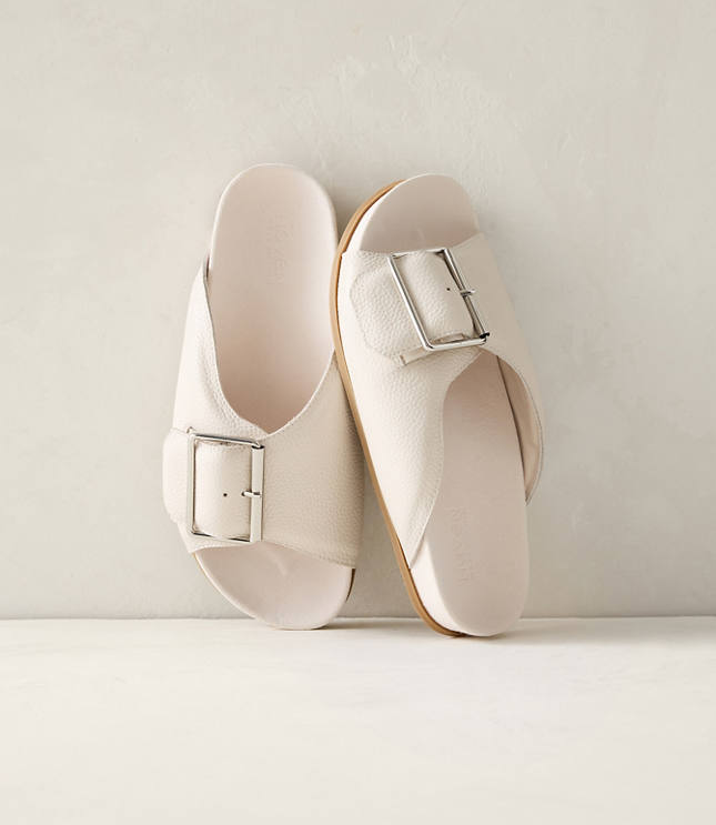 Haven Well Within Leather Buckle Slides