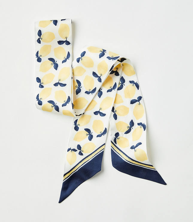 Lemon Silk Skinny Scarf
