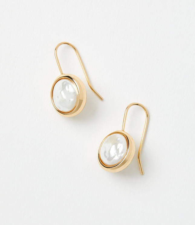 Pearlized Pull Through Drop Earrings