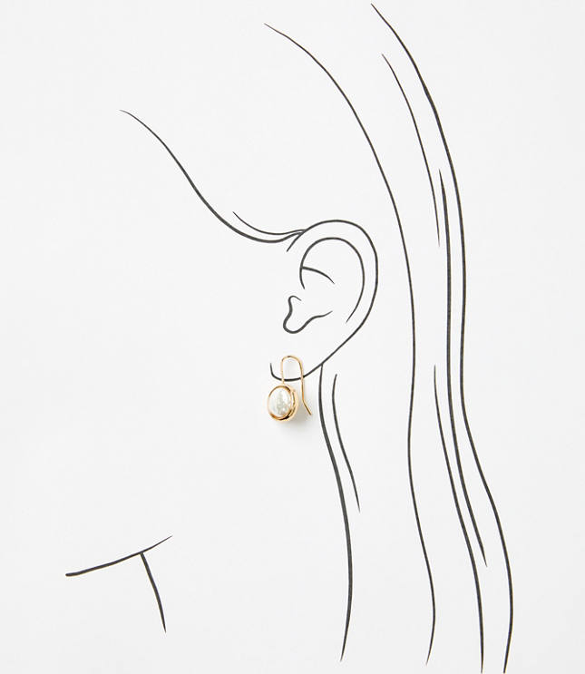 Pearlized Pull Through Drop Earrings